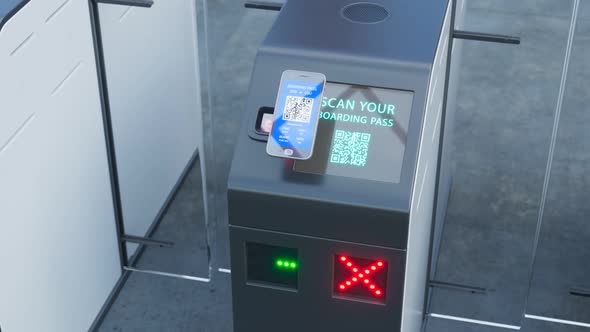 Self-service airport gates. E-Gates. Scan your boarding pass and get ...