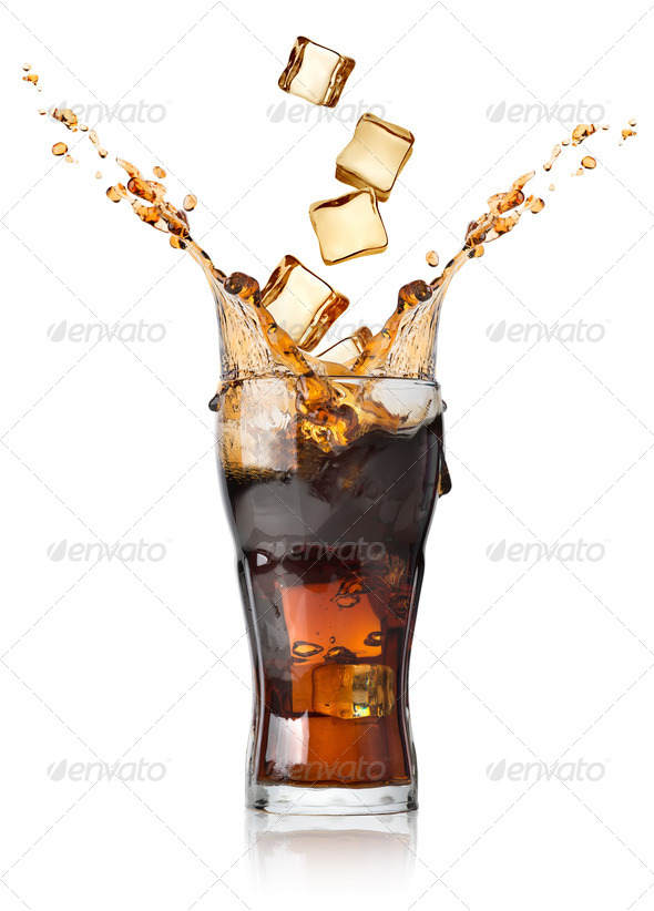 Cola with ice cubes Stock Photo by Givaga | PhotoDune