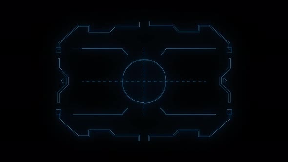 Hud Frame Digital Technology Plexus Lines, Alpha Channel, Motion Graphics