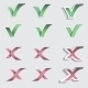 Check mark and Cross Vector Stickers, Vectors | GraphicRiver
