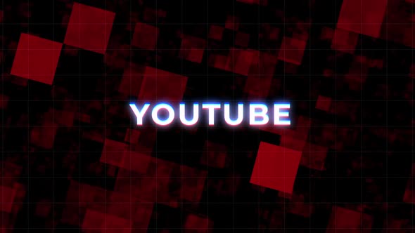 Youtube Text Digital Glitch Background, Motion Graphics | VideoHive