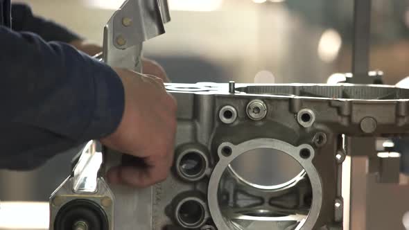 Engine Manufacturing Process., Stock Footage | VideoHive