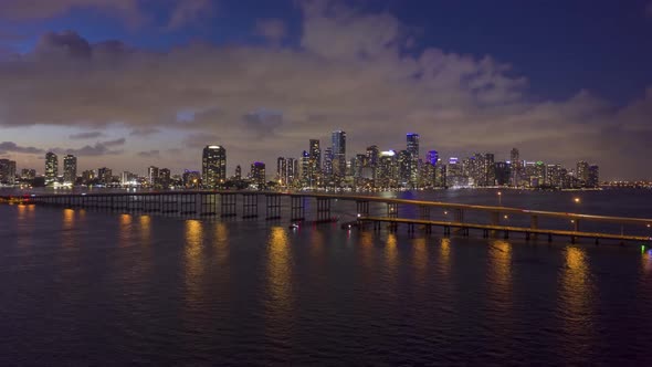 Miami at Evening Twilight, Stock Footage | VideoHive