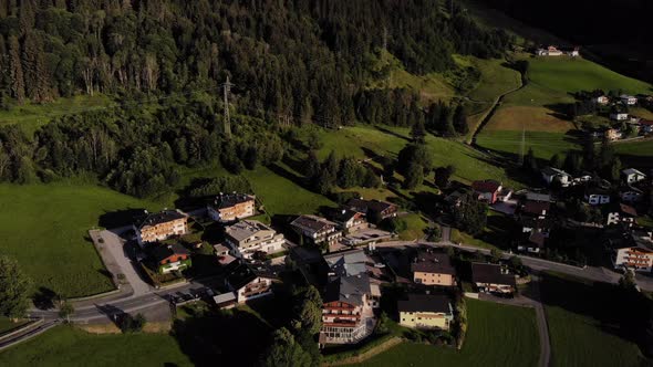 Lush Green Woodland Near The Town Landscape Of Kaprun In Pinzgau Valley ...