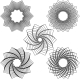 Five Black Spirals, Vectors | GraphicRiver