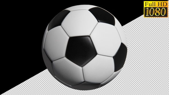 Football Soccer Ball On Alpha Channel Loops Pack V1, Motion Graphics
