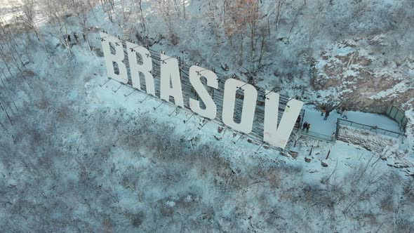 Brasov Sign is a Romanian Local Landmark and Cultural Icon Overlooking ...