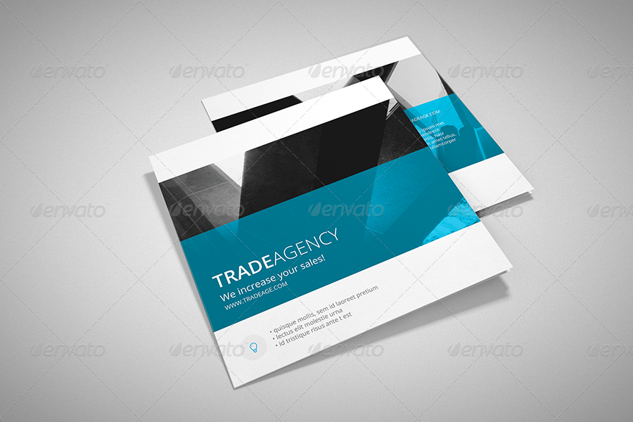 Trade Agency - Square Tri-fold Brochure, Print Templates | GraphicRiver