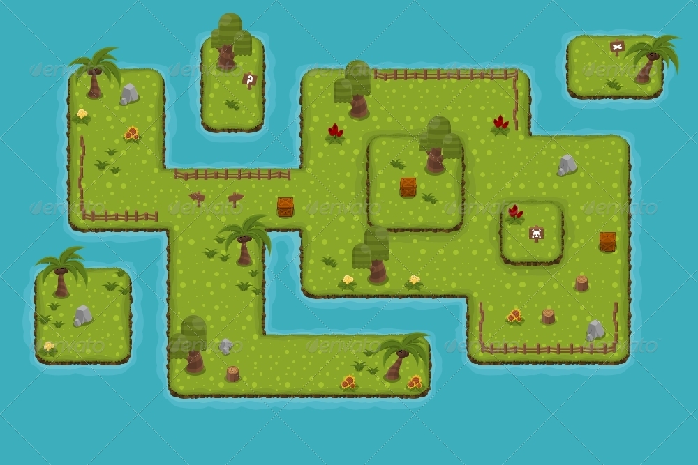 Top-Down Game Tileset 1, Game Assets | GraphicRiver