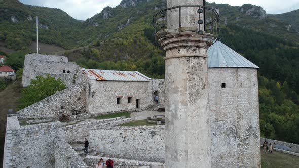 Travnik Castle Minaret, Stock Footage | VideoHive