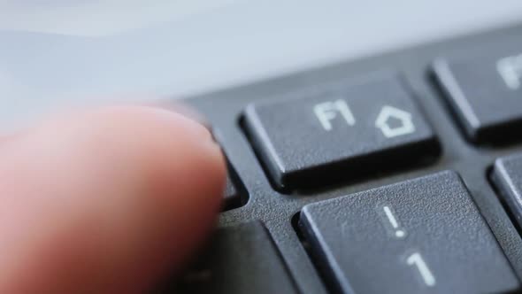 Man Pressing Esc Button for Multiple Times, Stock Footage | VideoHive