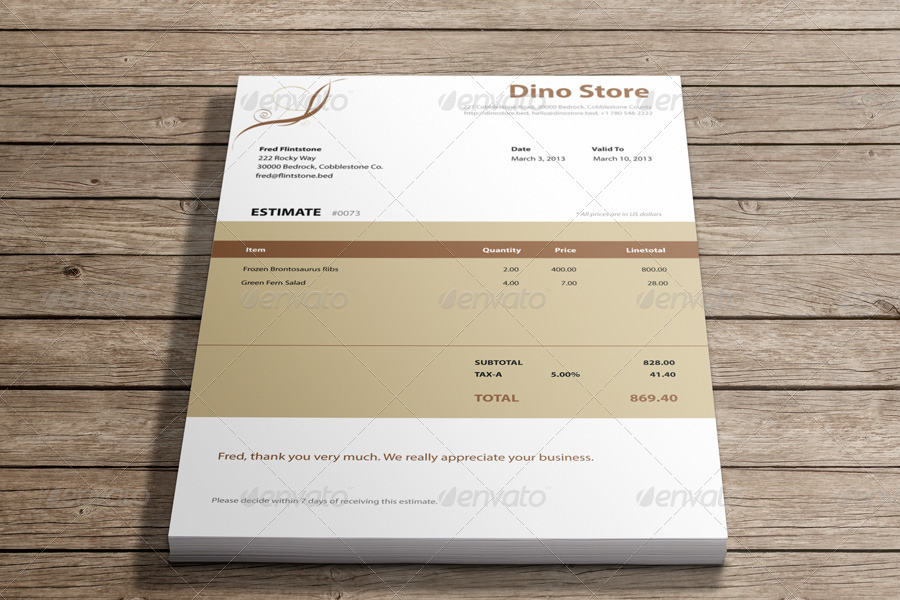 Estimate, Print Templates | GraphicRiver