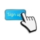 Mouse Hand Cursor on Sign Up Button, Vectors | GraphicRiver