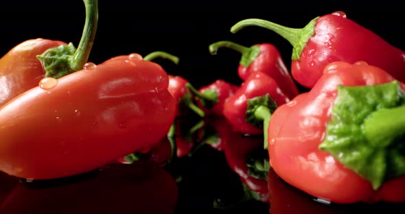 red pepper chilli paprika super macro close-up, Stock Footage | VideoHive