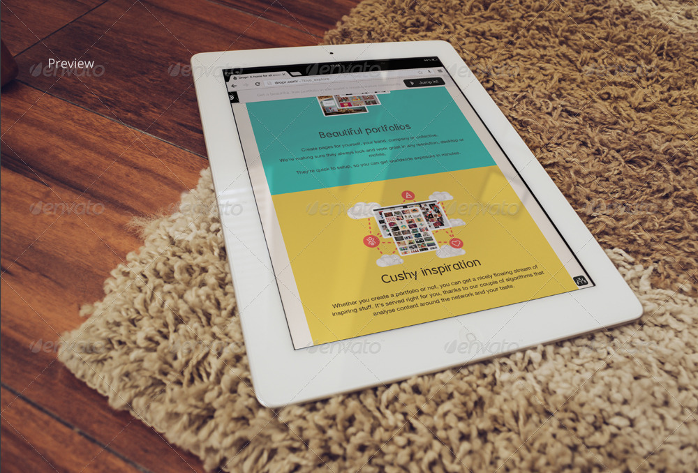 White Pad | Tablet App UI Mock-Up, Graphics | GraphicRiver