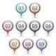 Map Markers with Numbers, Vectors | GraphicRiver