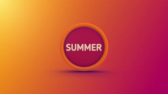 Hello Summer Rotating Coin Looping Background 4K, Motion Graphics ...