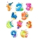 Cartoon Digits and Numbers with Toys, Vectors | GraphicRiver