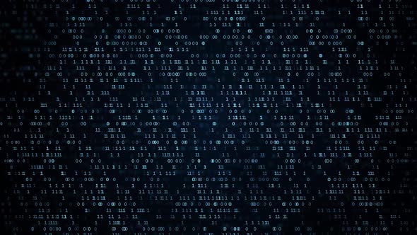 Computer Algorithm And Calculation Concept With Binary Numbers Motion Graphics