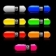 Set of Usb Flash Drive Multicolor, Vectors | GraphicRiver