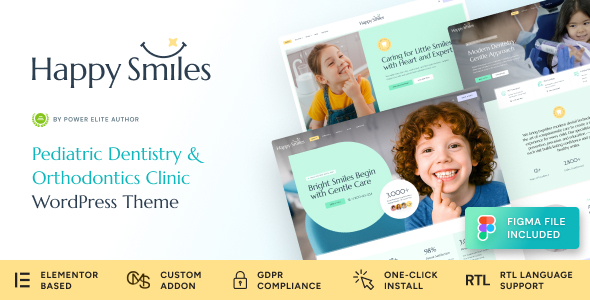 Happy Smiles - Pediatric Dental Clinic & Dentist WordPress Theme by ...