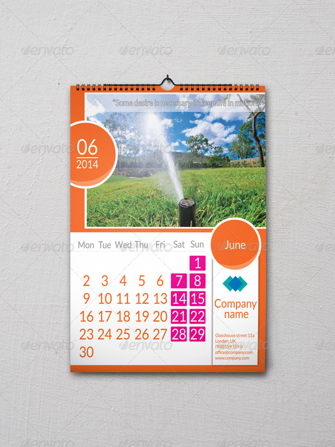 Wall Calendar , Print Templates | GraphicRiver