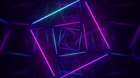 Neon Tunnel Loop, Motion Graphics | VideoHive
