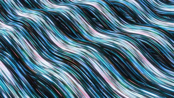 Wavy paths of glowing lines, Motion Graphics | VideoHive