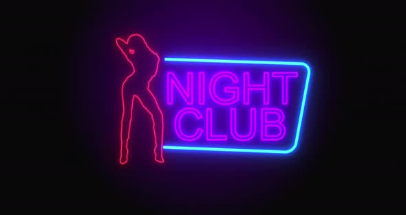 Night Club Neon Sign, Motion Graphics | VideoHive