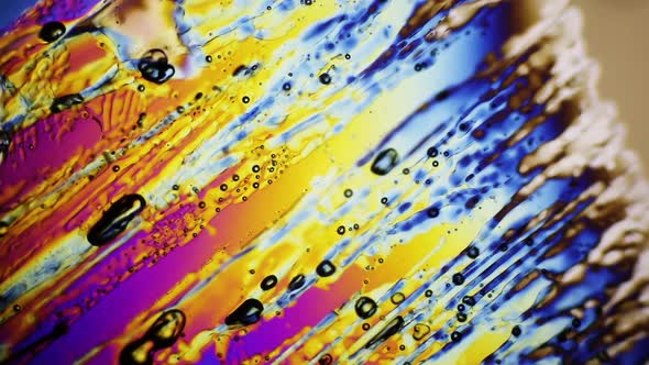 Ice Crystals Melting Under Polarized Light Microscope, Stock Footage
