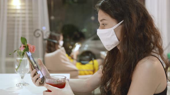 Lady Scrolling News in Phone, Stock Footage | VideoHive