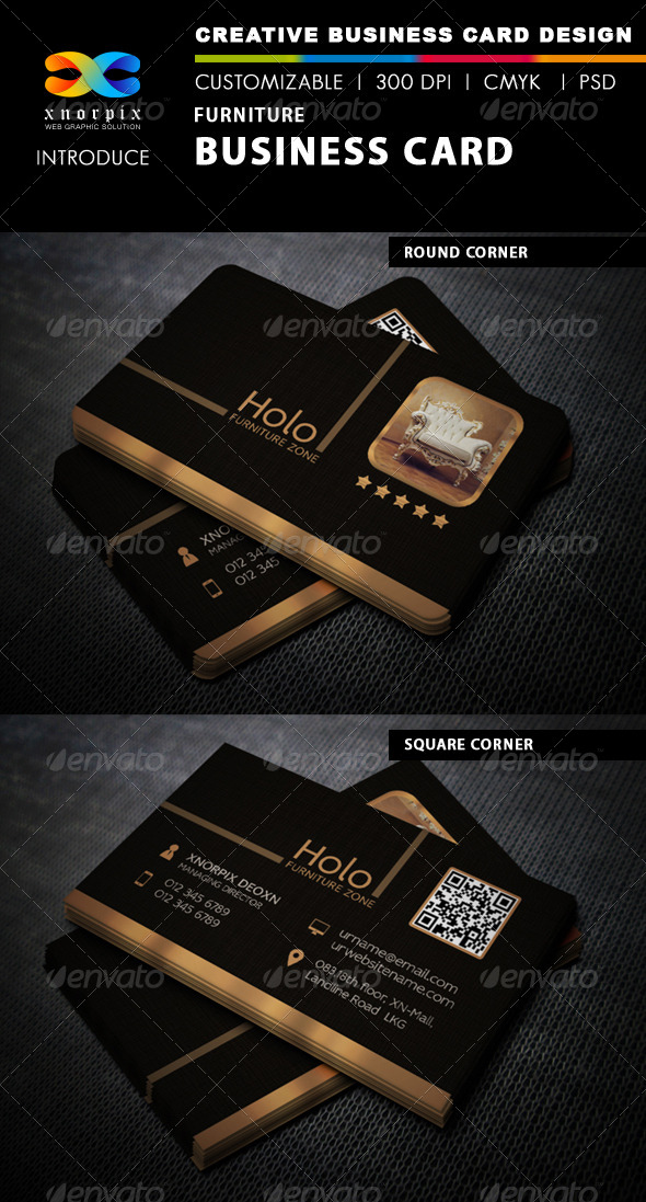 Furniture Business Card by -axnorpix | GraphicRiver