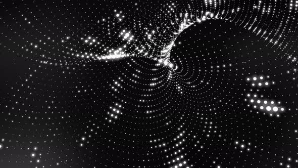 White Color Glowing Technology Particle Animated Background, Motion ...