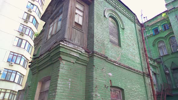 Old Brick Wooden Building, Stock Footage | VideoHive