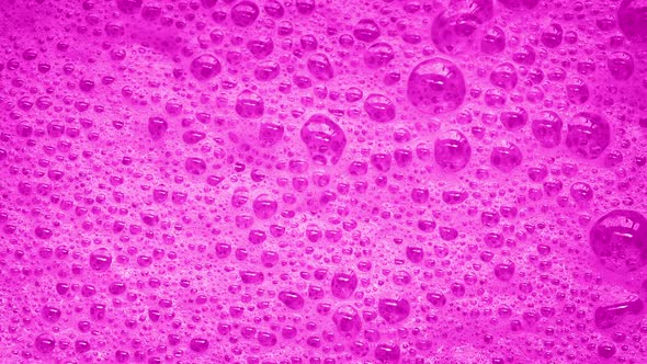 Pink Foam With Bubbles Popping, Stock Footage | VideoHive