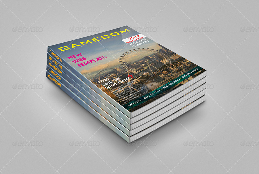 Gamecom Magazine Template, Print Templates | GraphicRiver