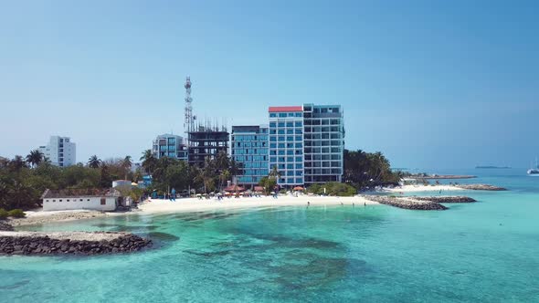 Maafushi Bikini Beach And Hotels 4k, Stock Footage | VideoHive