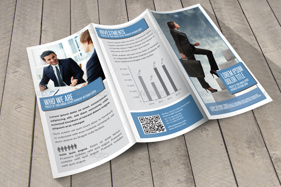 Blue Business Indesign Template Brochure, Print Templates | GraphicRiver