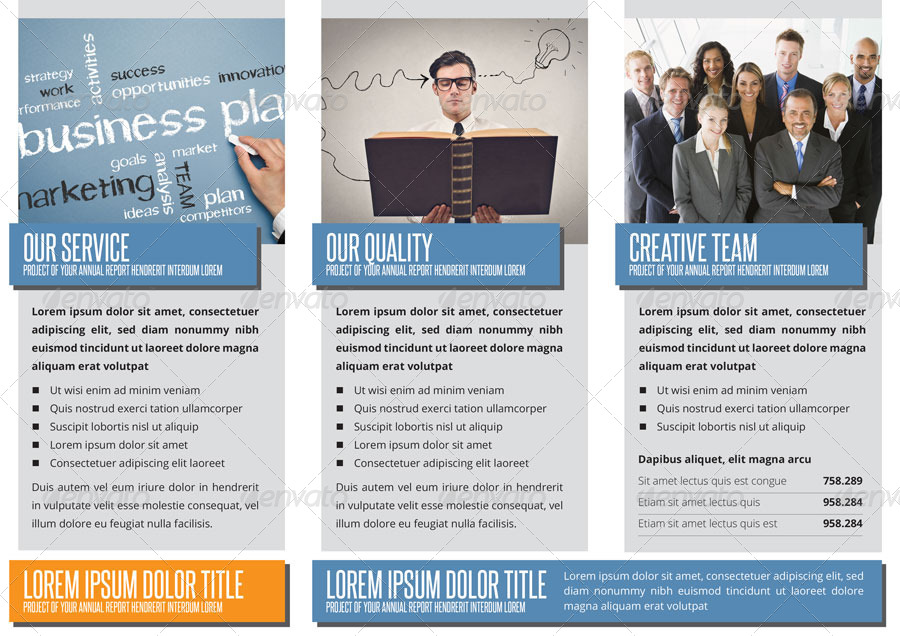 Blue Business Indesign Template Brochure, Print Templates | GraphicRiver