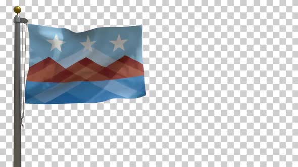 Peoria City Flag (Arizona, USA) on Flagpole with Alpha Channel - 4K ...