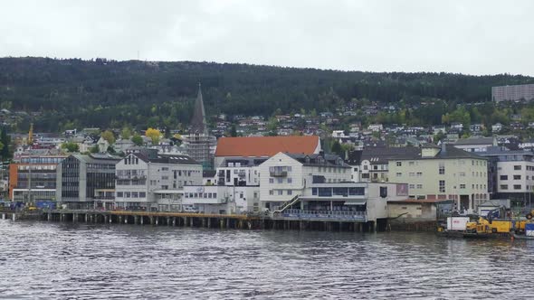 Molde Harbour With View Of Molde Cathedral In More og Romsdal County In ...