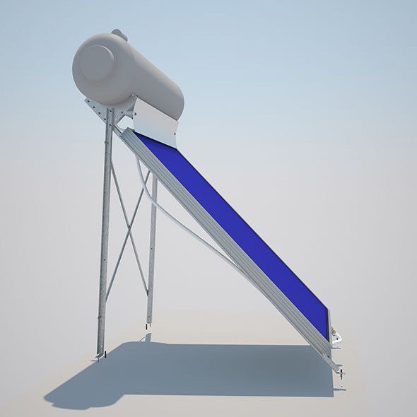 Solar Collector with metal frame by babisschoinas | 3DOcean
