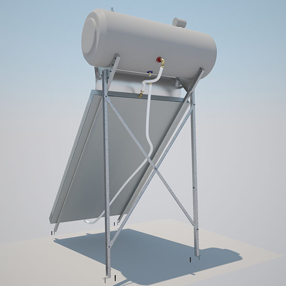 Solar Collector with metal frame by babisschoinas | 3DOcean