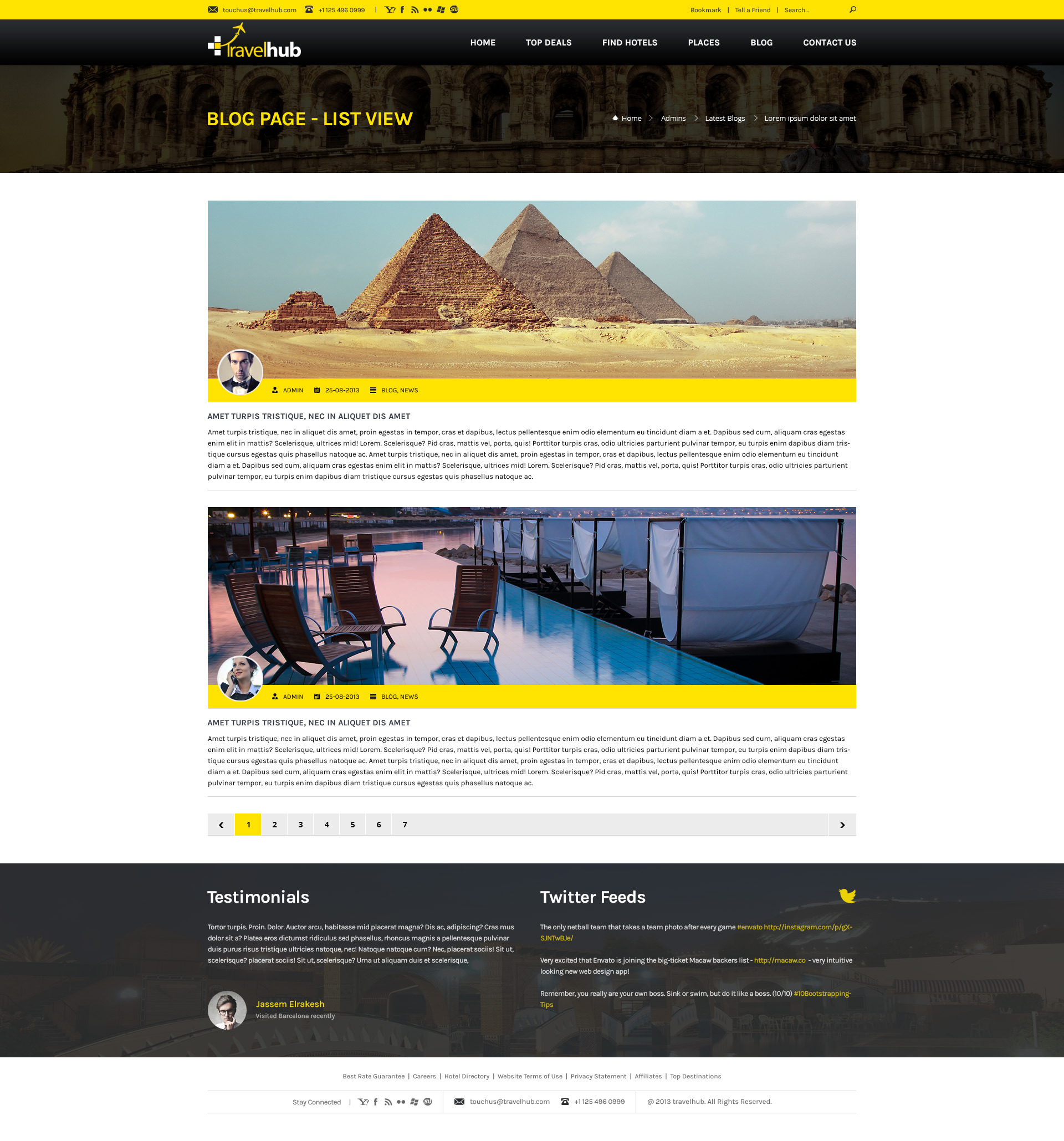 Travel Hub - Touring Packages - PSD Template by themebazaar | ThemeForest