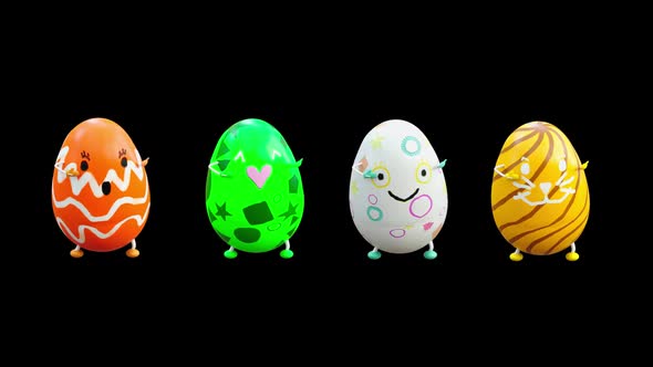 19 Easter Day Eggs Dancing HD, Motion Graphics | VideoHive