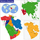 Western Asia Map, Vectors | GraphicRiver