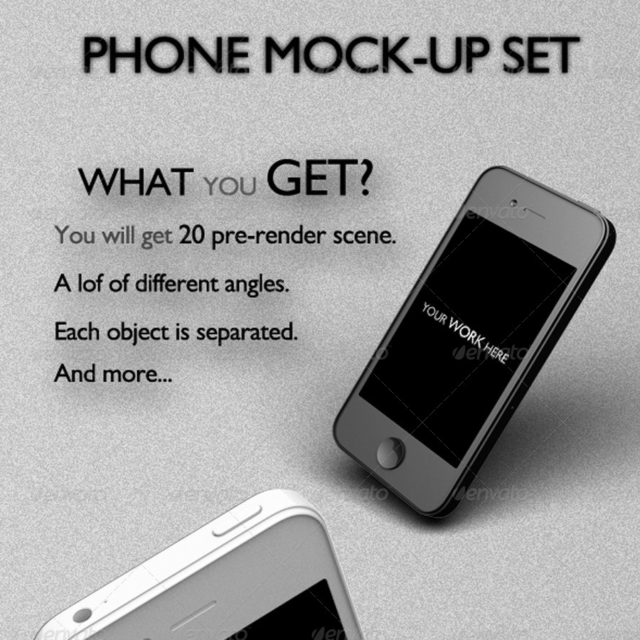 Responsive Phone Mock-Up Set, Graphics | GraphicRiver