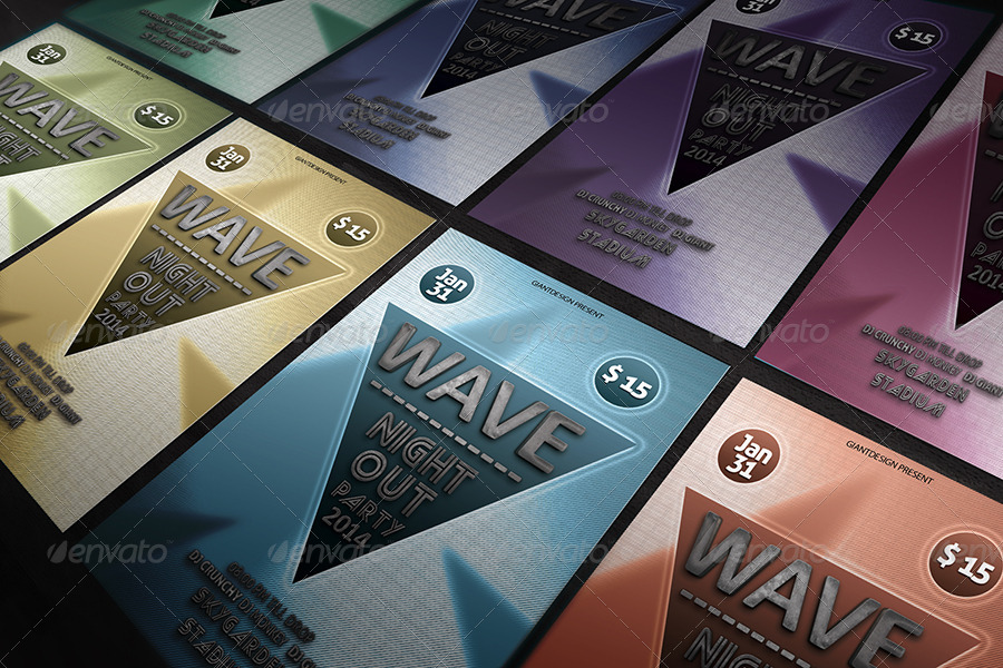 Wave Night Out Multipurpose Party Flyer, Print Templates | GraphicRiver