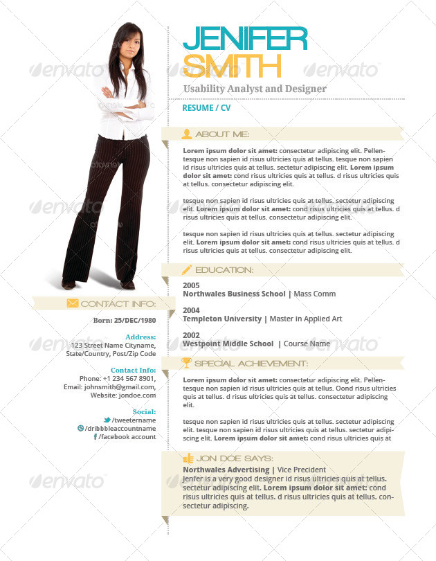 Simple CV Resume Set, Print Templates | GraphicRiver
