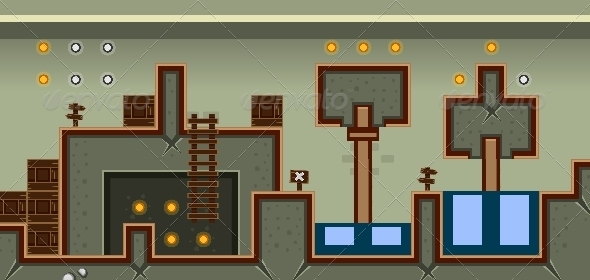 Platformer Game Tile Set Six, Game Assets | GraphicRiver